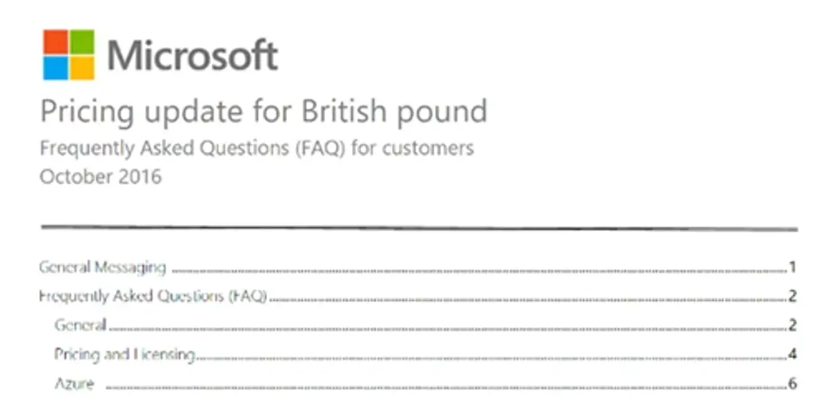 Microsoft Align Pound Sterling Prices to Euro Value | Dynamics Consultants